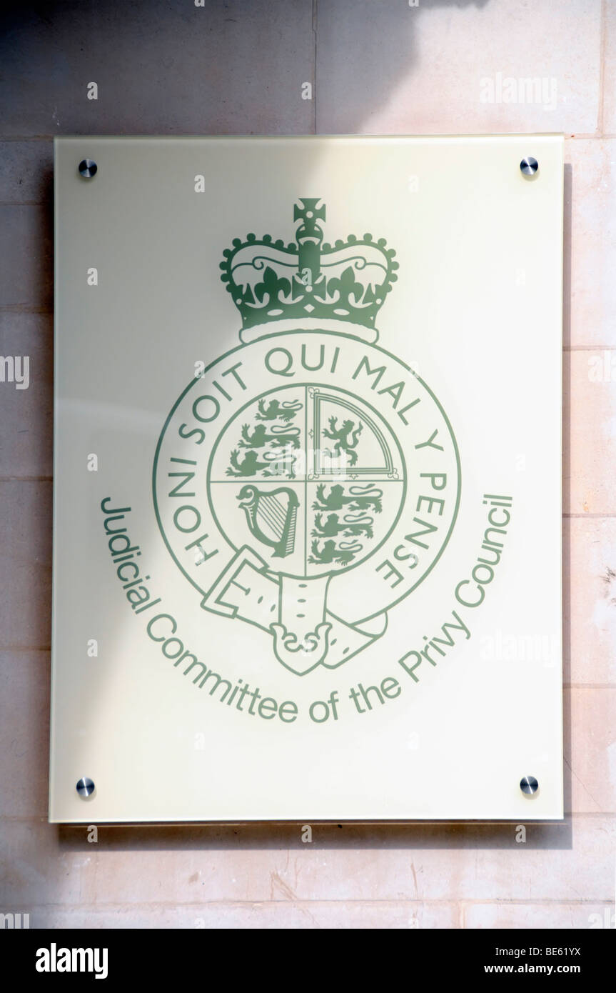 Supreme Court sign for the Judicial Committee of the Privy Council ...