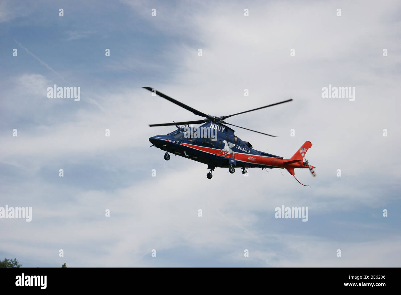 Med-flight helicopter (Pegasus) from University of Virginia hospital ...