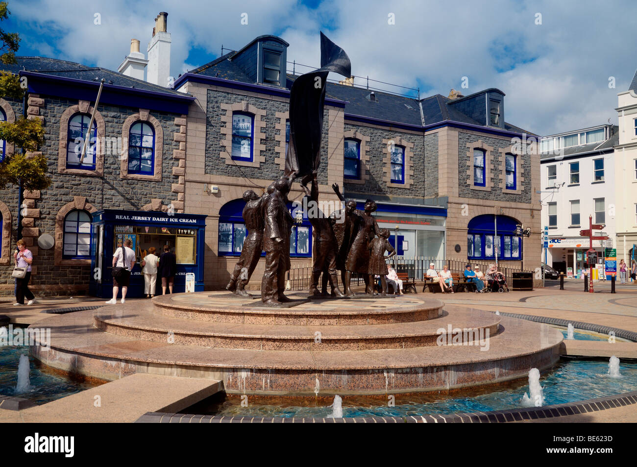 The Liberation Sculpture on Jersey, Channel Islands Stock Photo - Alamy