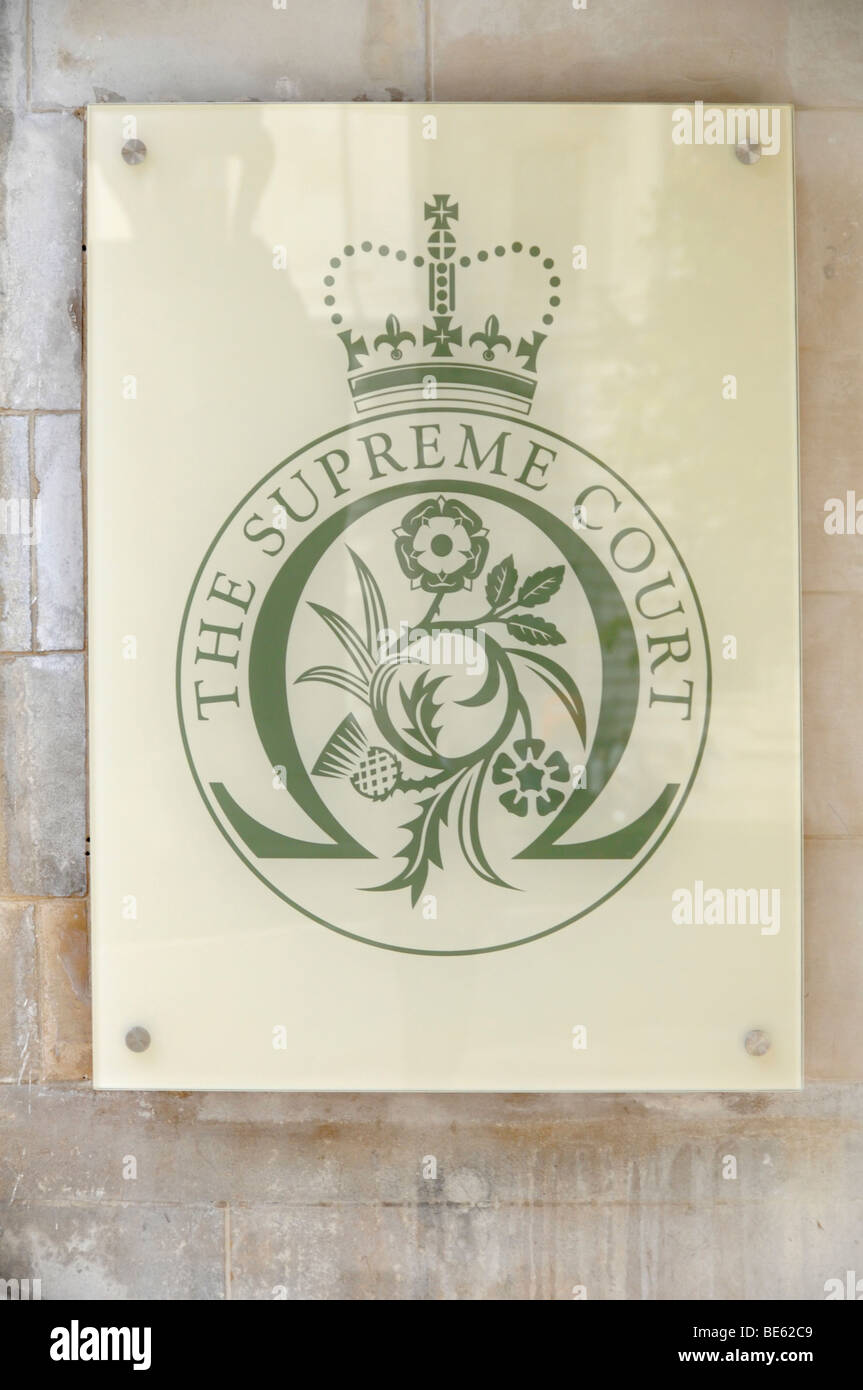 Supreme Court sign London Stock Photo - Alamy
