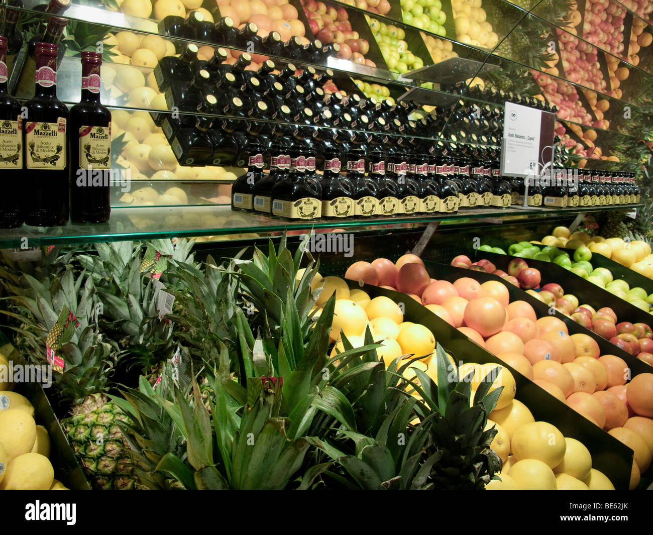 Fruits on display in the food section in KaDeWe-the biggest department ...