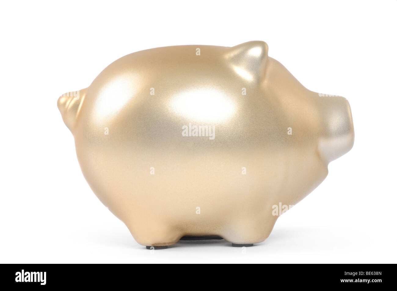 Gold piggy bank Stock Photo - Alamy