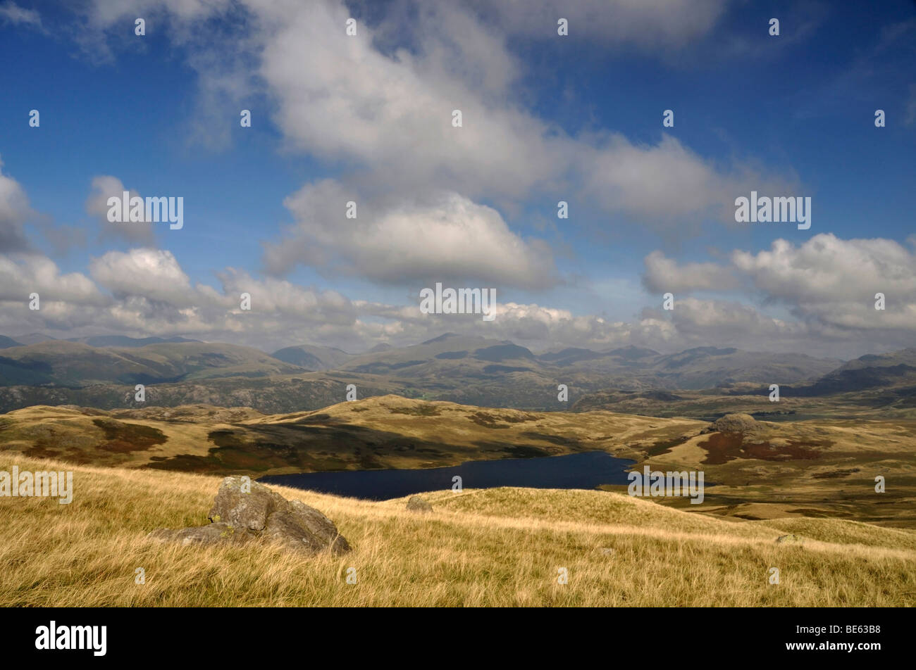 Devoke water from Stord's hill, Lake District, England Stock Photo - Alamy