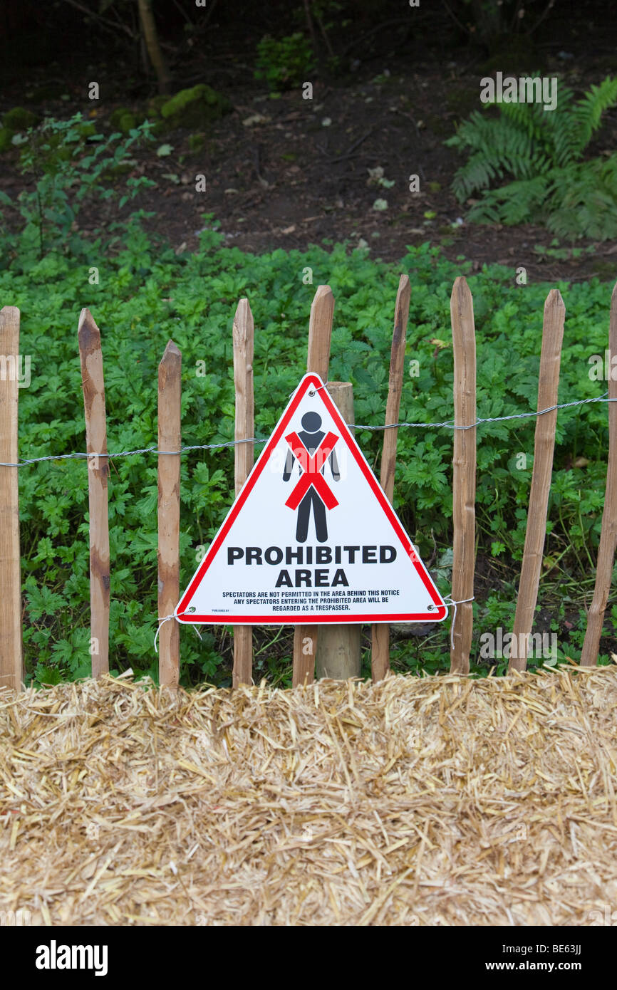 Prohibited Area sign Stock Photo - Alamy