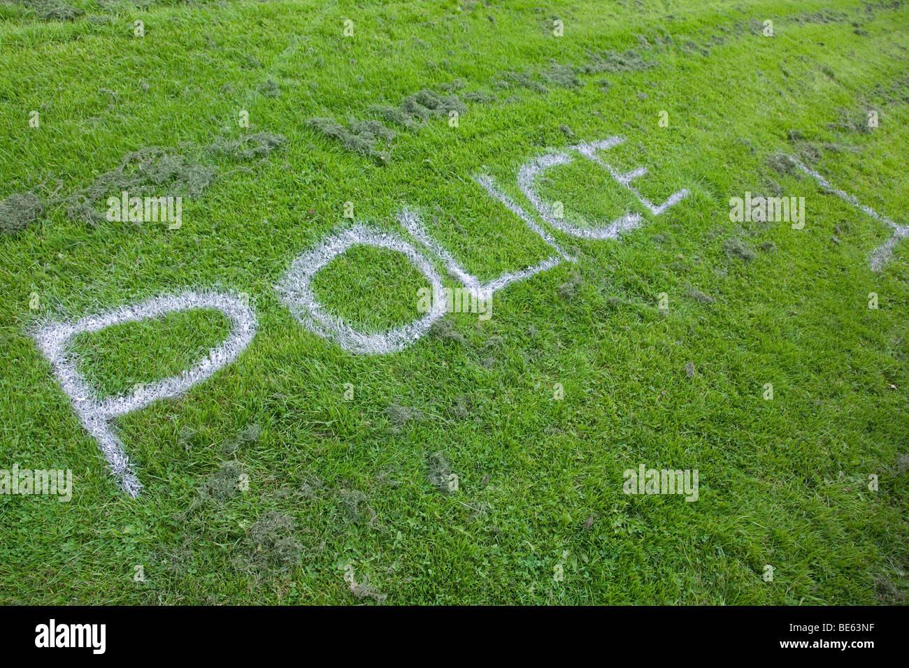 Police mark their turf Stock Photo - Alamy