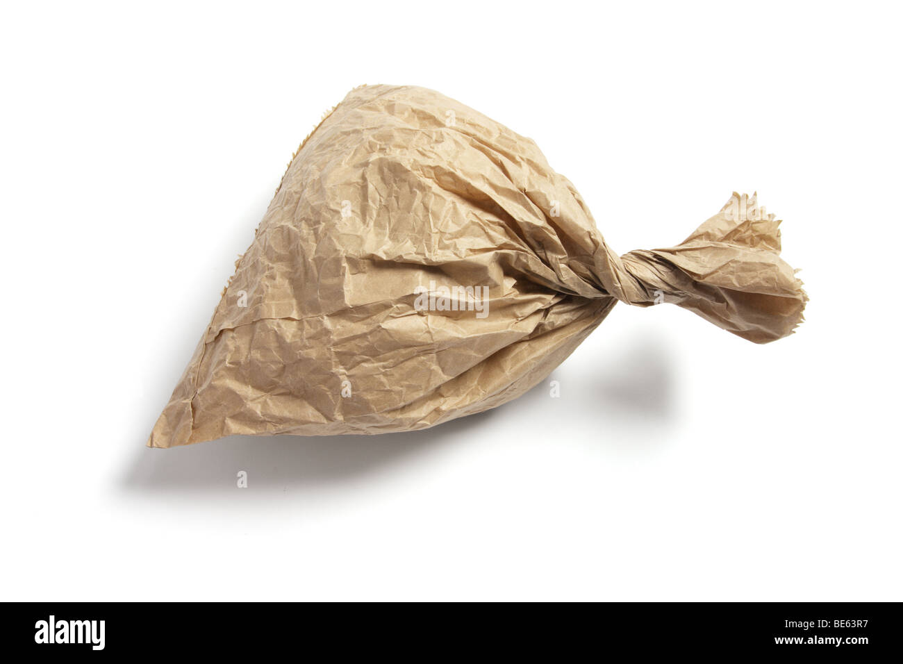 Crumpled Brown Paper Bag Stock Photo - Alamy