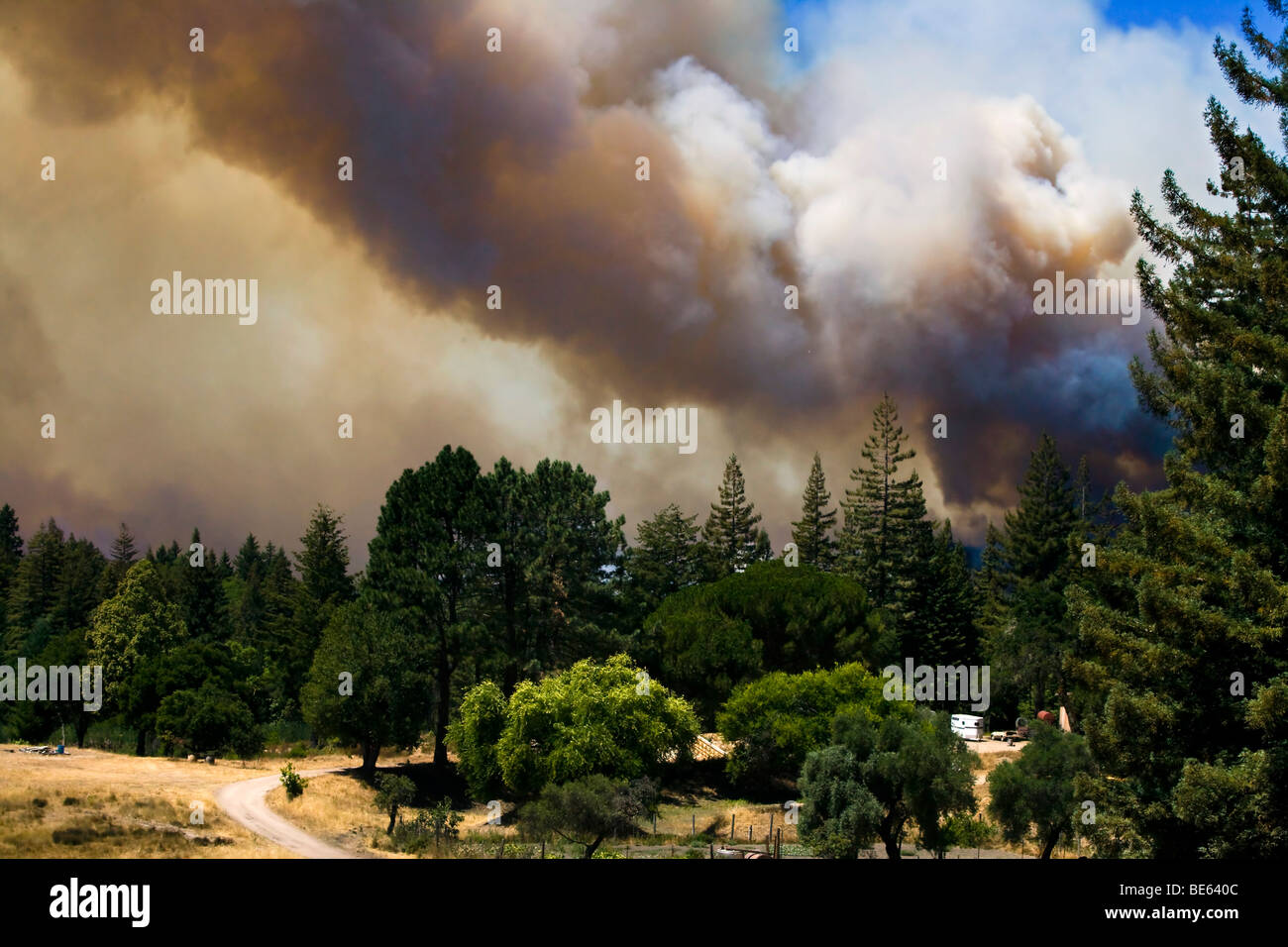 California Lockheed wildfire in Santa Cruz Mountains. CALFIRE/CDF ...