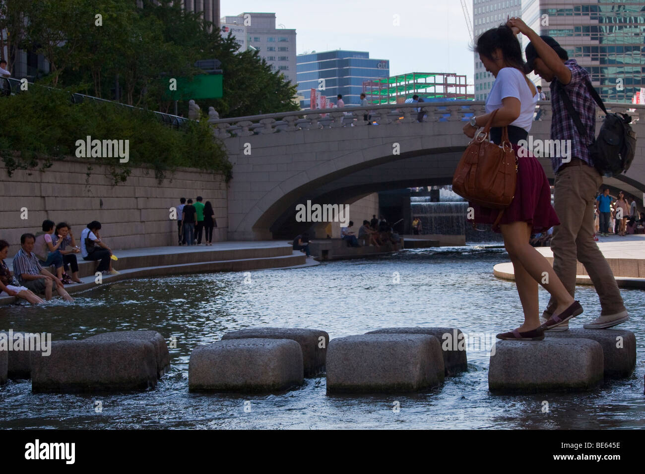 Cheonggyecheon River in Seoul South Korea Stock Photo - Alamy
