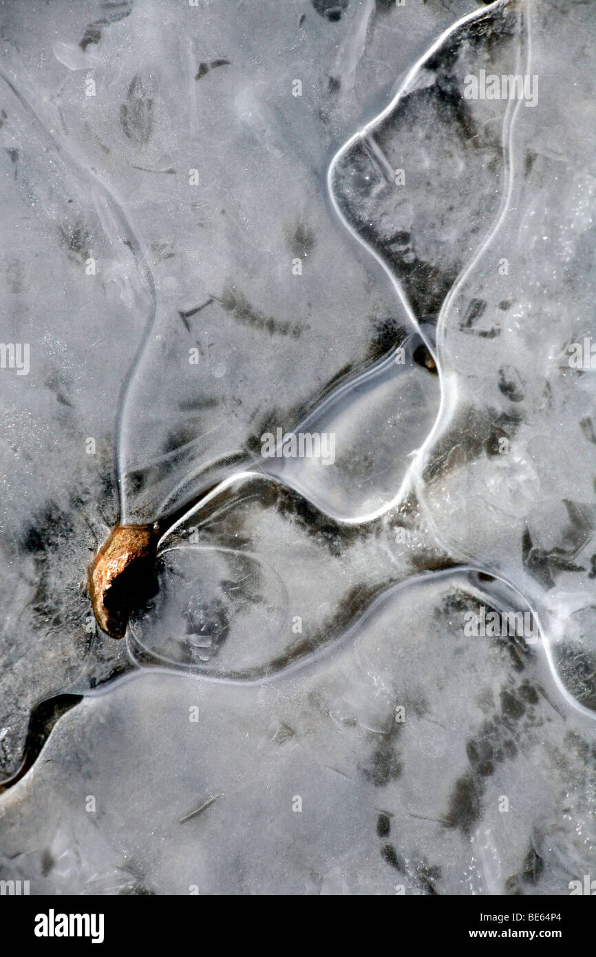 Lines in the ice Stock Photo - Alamy