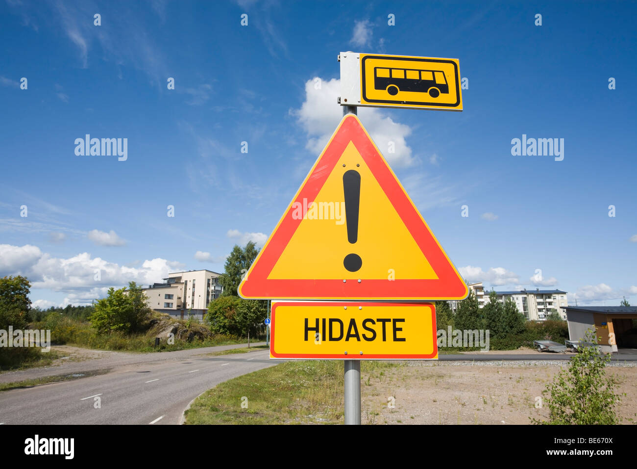 traffic signs Finland Stock Photo - Alamy