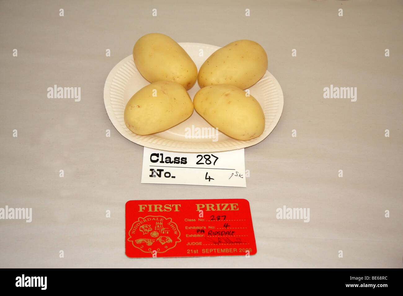 Prizewinning Potatoes at Nidderdale Show Stock Photo - Alamy