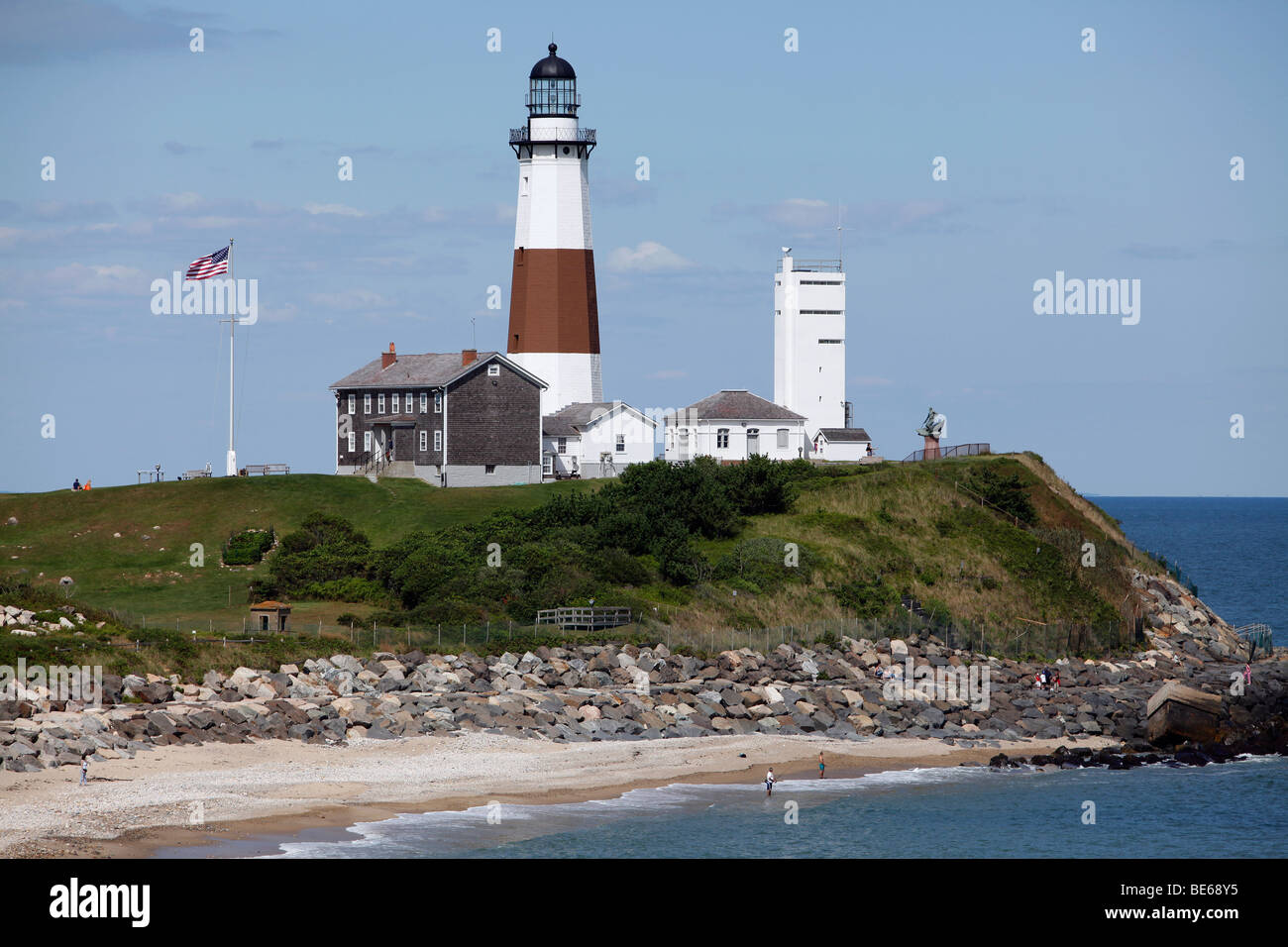 Montauk Point lighthouse Stock Photo - Alamy