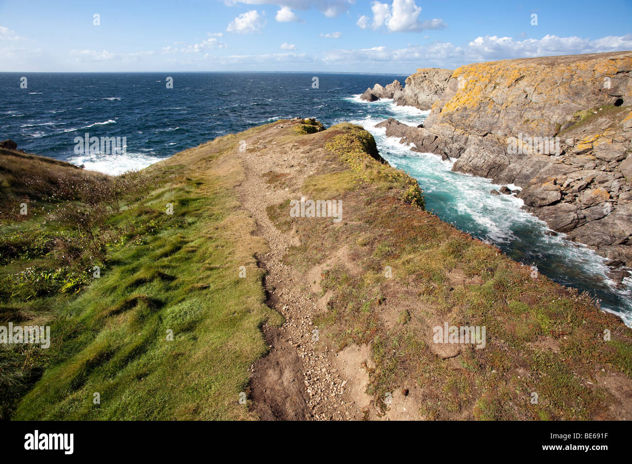 groix island coastline landscape, pen men point, brittany, france Stock ...
