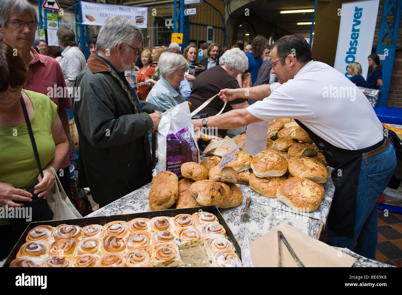 Bakers stall in Market Hall at Abergavenny Food Festival Monmouthshire ...