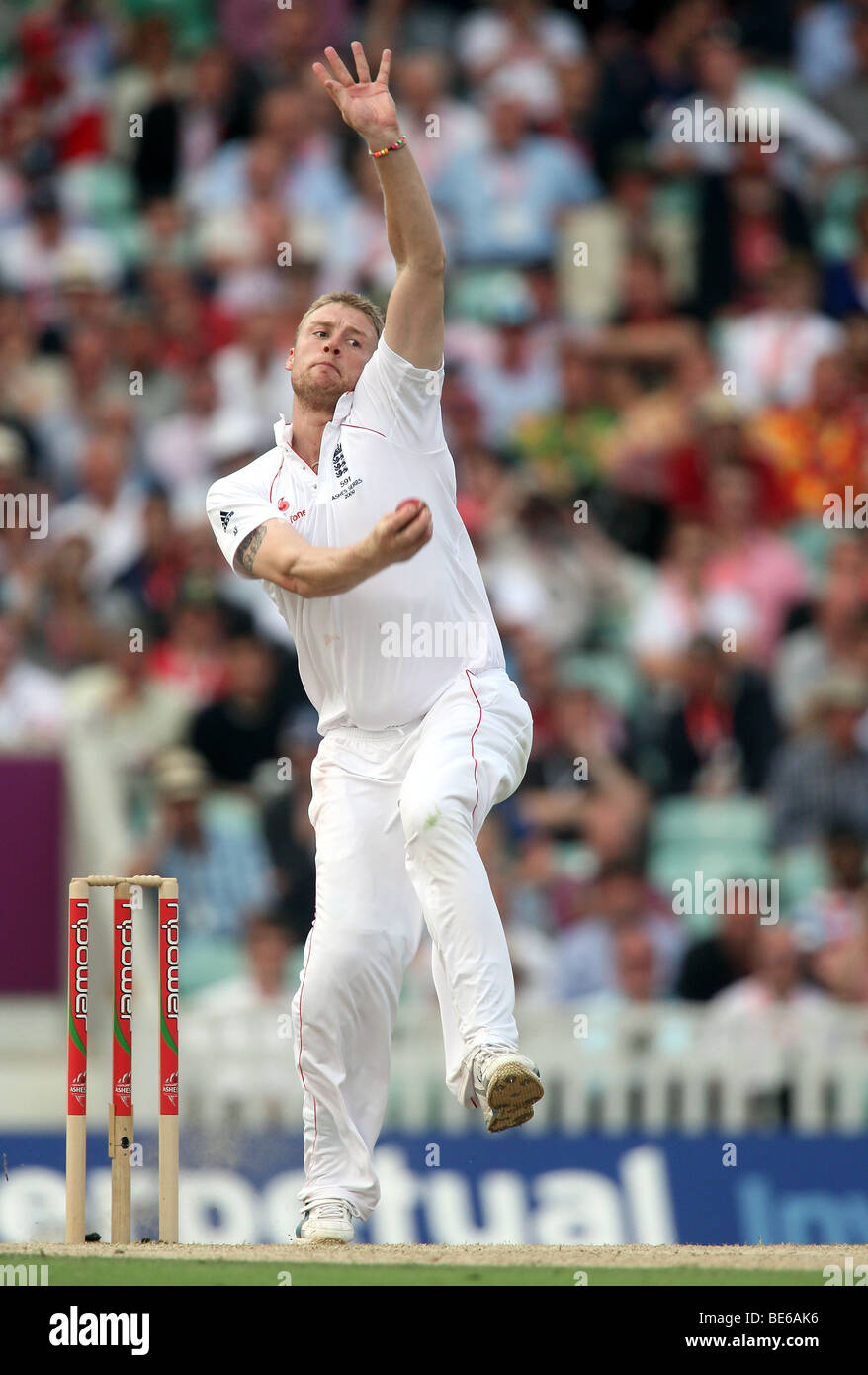 ANDREW FLINTOFF 5TH ASHES TEST MATCH THE BRIT OVAL LONDON ENGLAND 21 ...