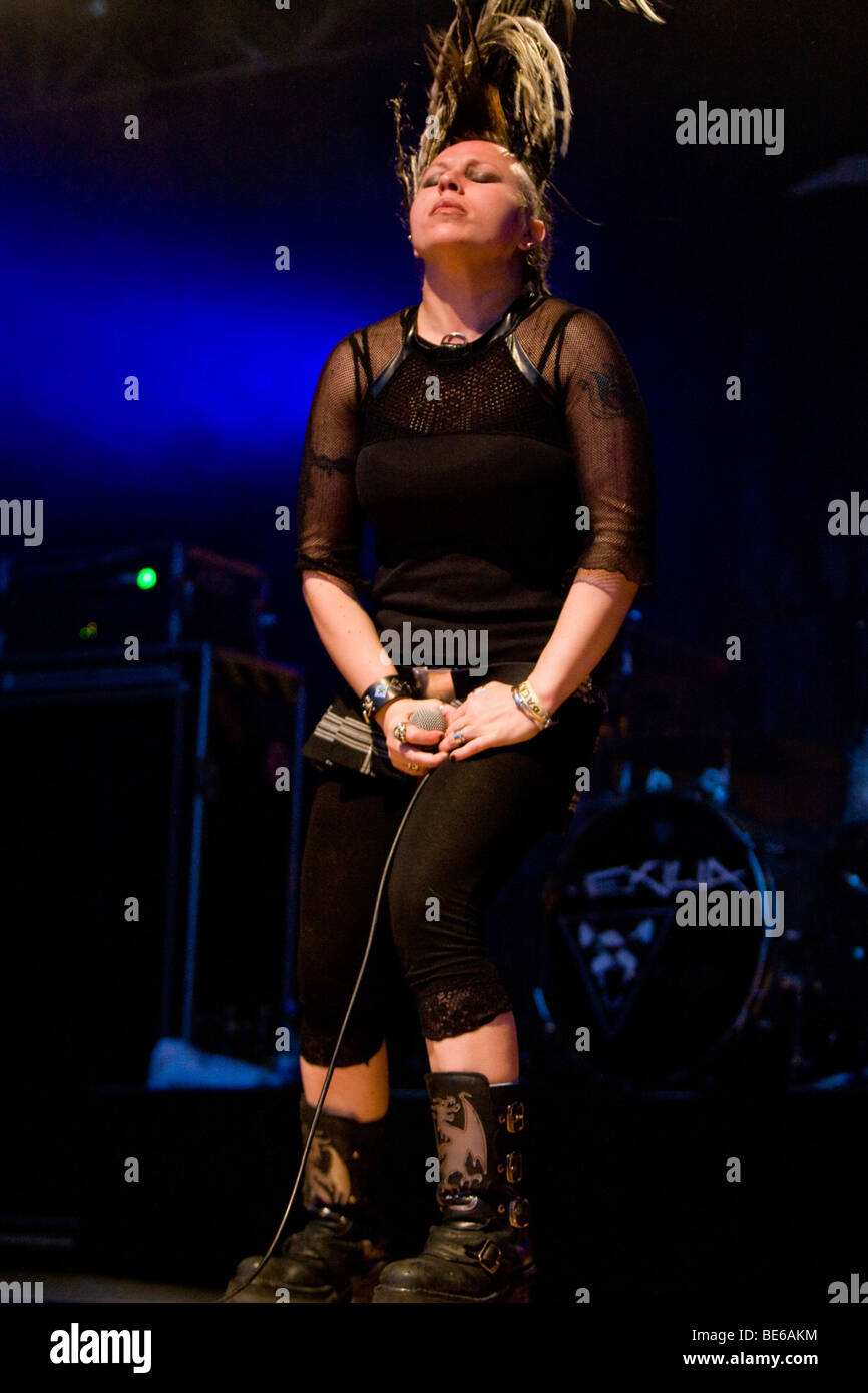 Masha, frontwoman and singer of the Italian nu-metal and crossover band ...