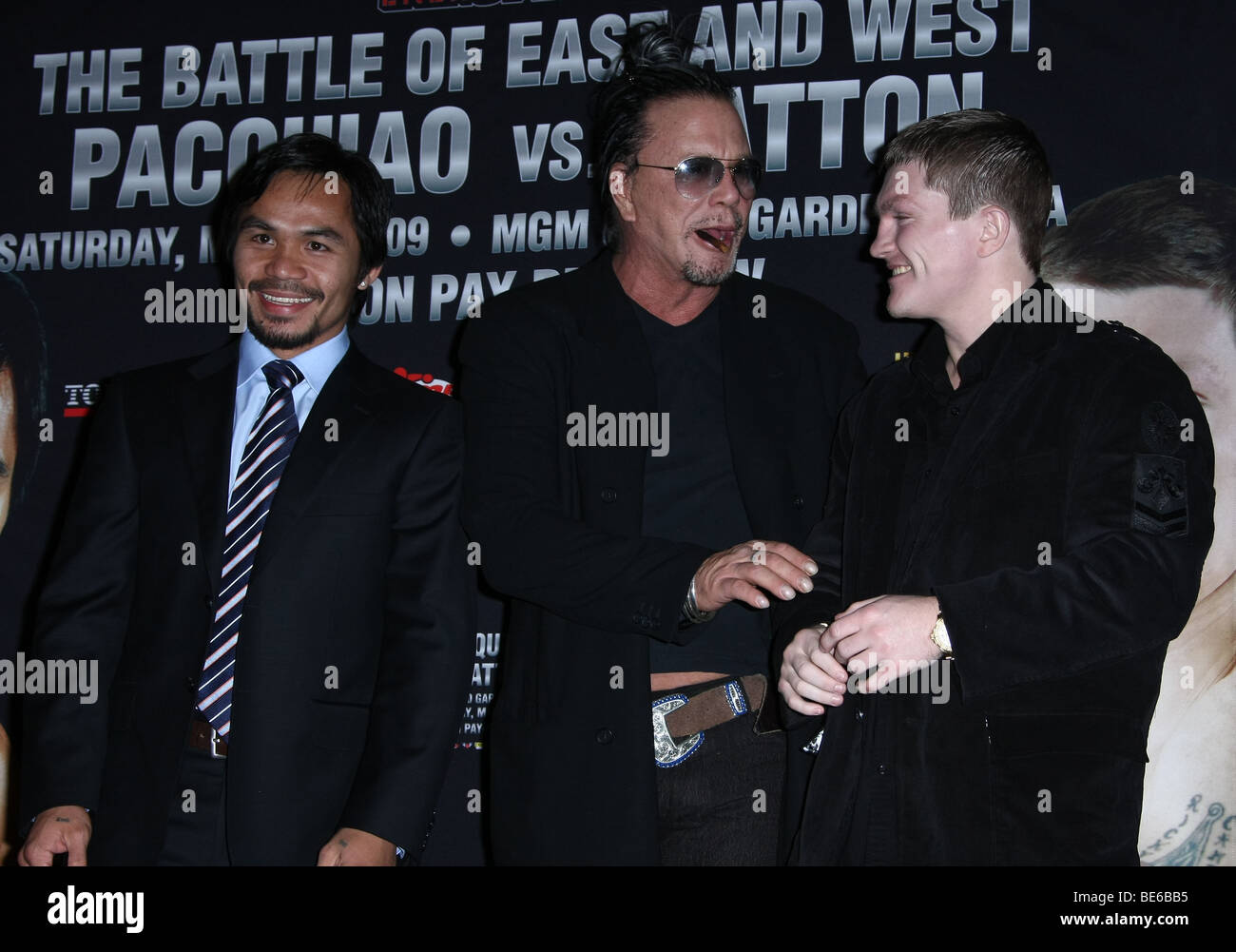 MICKEY ROURKE MANNY PACQUIAO RICKY HATTON HBO SPORTS PACQUIAO V HATTON ...