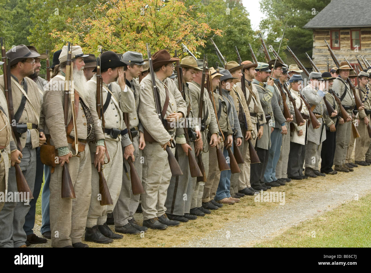 American civil war re-enactors Stock Photo - Alamy