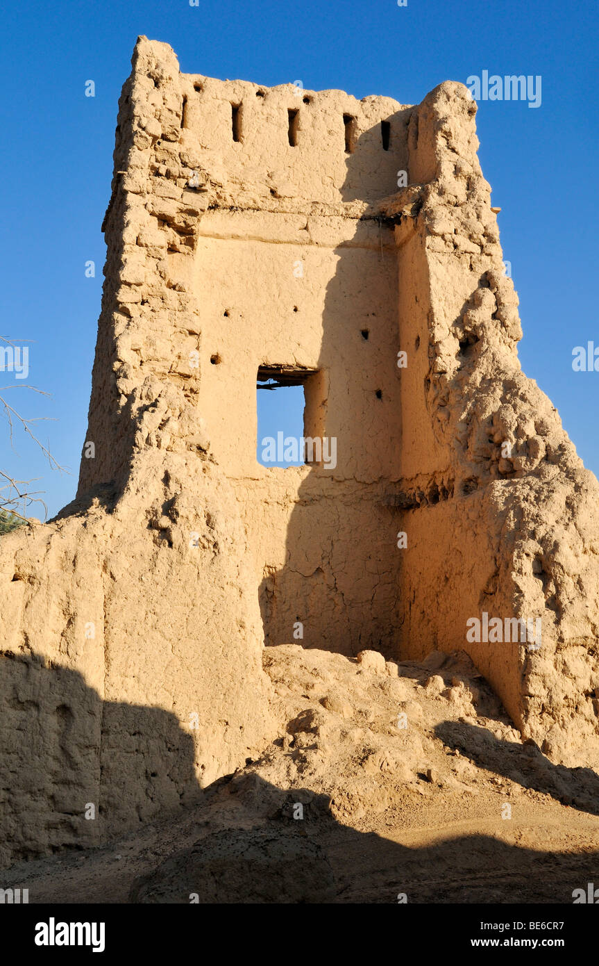 Historic adobe ruins of the old town of Buraimi, Al Dhahirah region ...