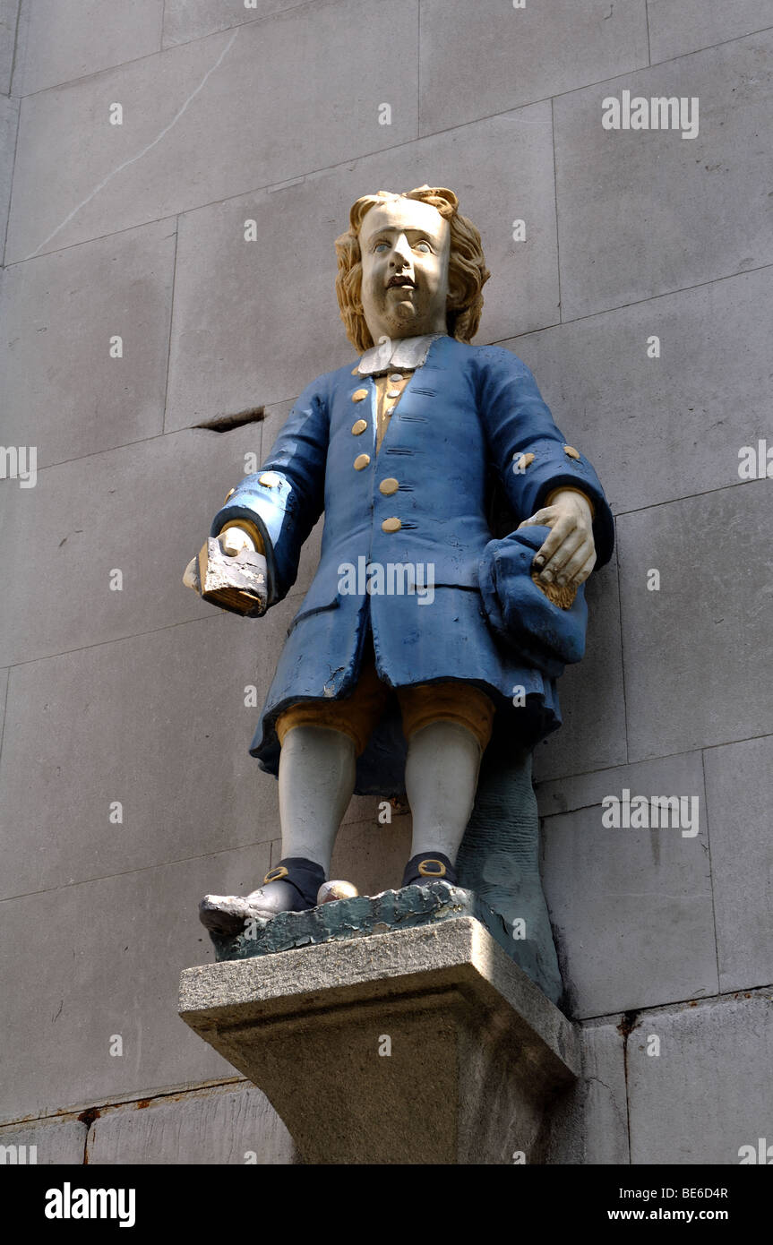 Figure on St. Andrew`s Church, Holborn, London, England, UK Stock Photo ...