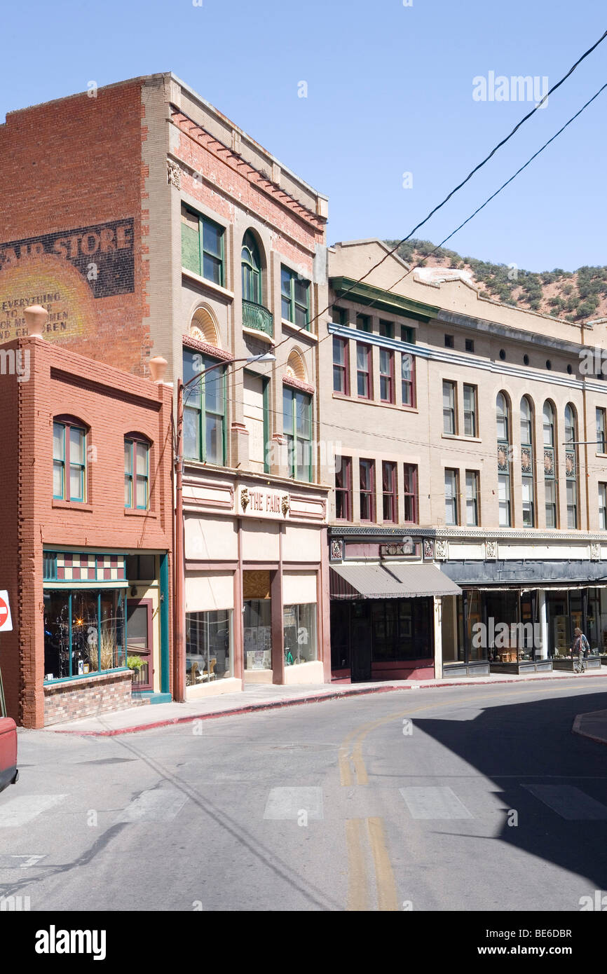 Main Street in Bisbee Arizona, a classic old western mining town Stock ...