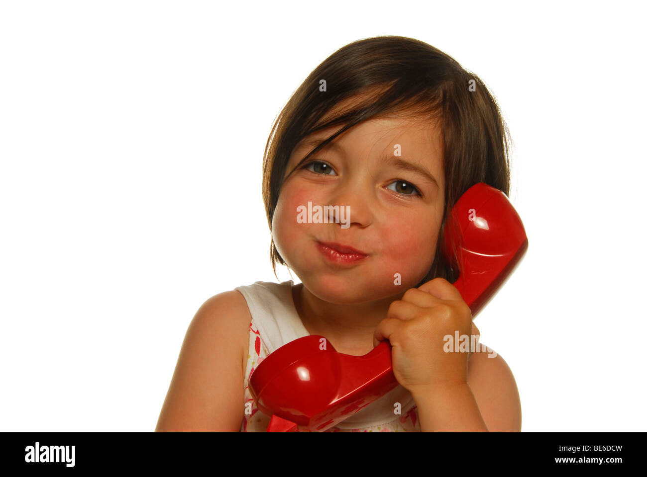 Women kid telephone hi-res stock photography and images - Alamy