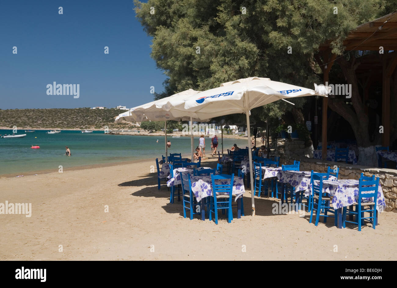 The beach at Aliki on Paros, Greece Stock Photo - Alamy