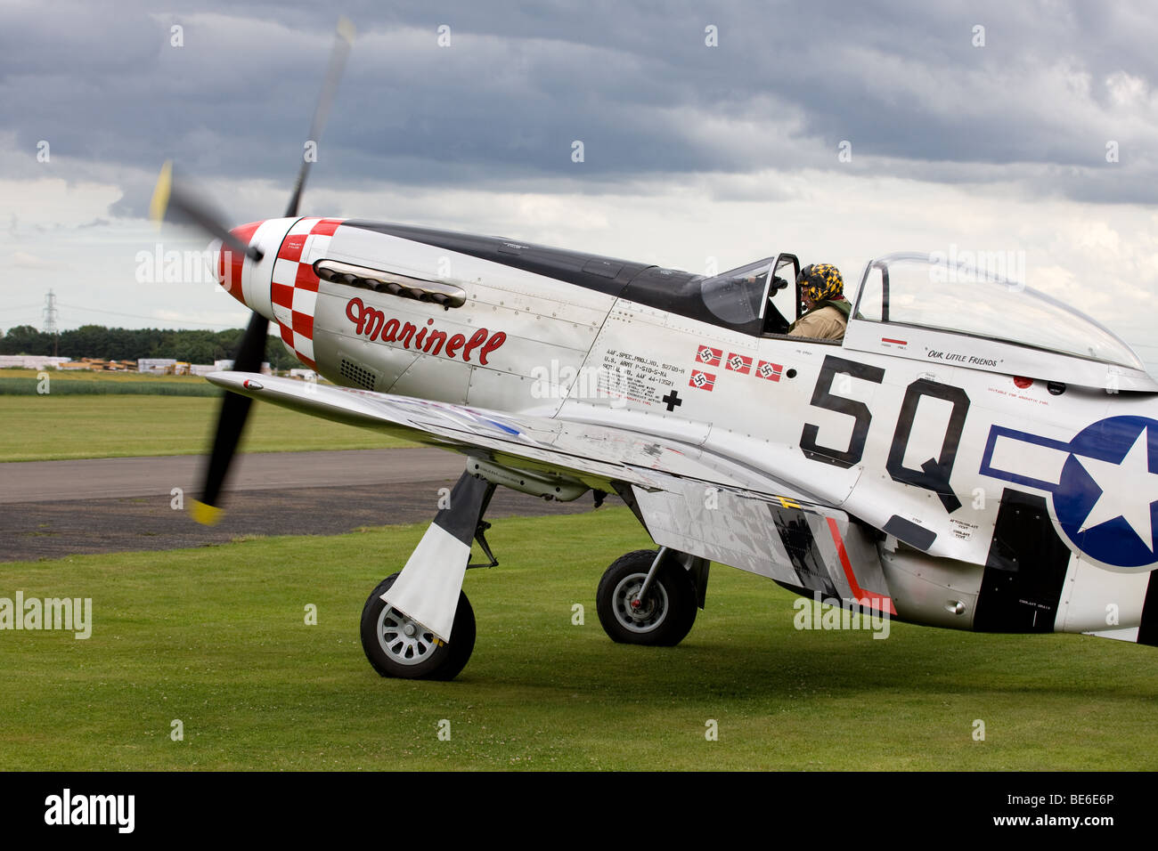 North American P-51D-5 NA Mustang 'Marinell' 5-QB 4413521 G-MRLL ...