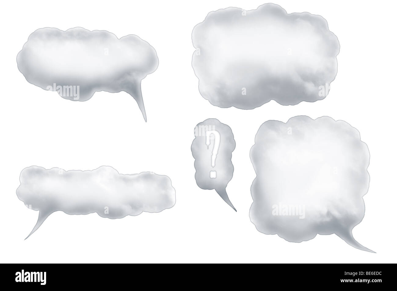Thought bubbles isolated on white background Stock Photo - Alamy