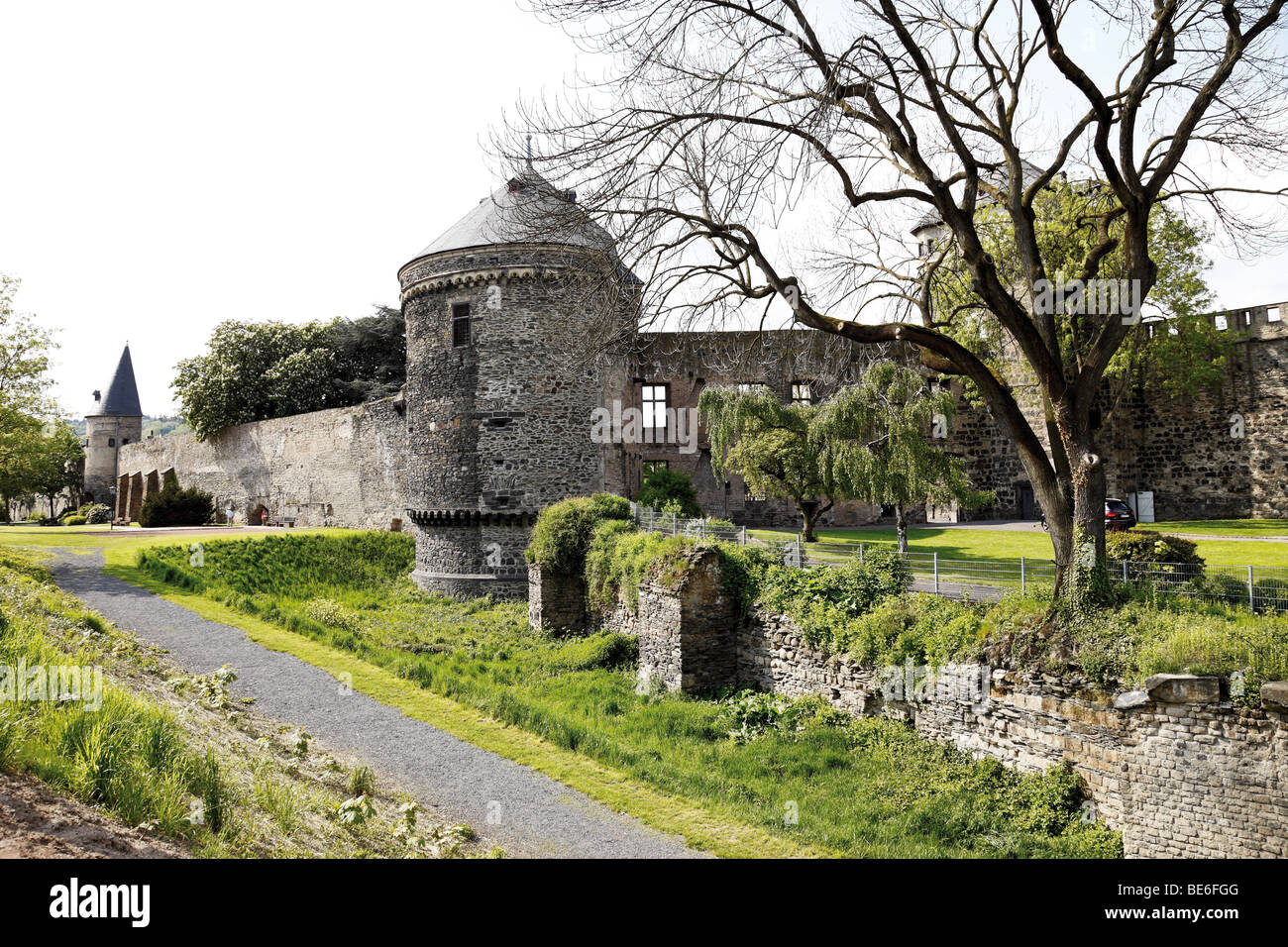 Old city wall, Andernach, Rhineland-Palatinate, Germany, Europe Stock ...
