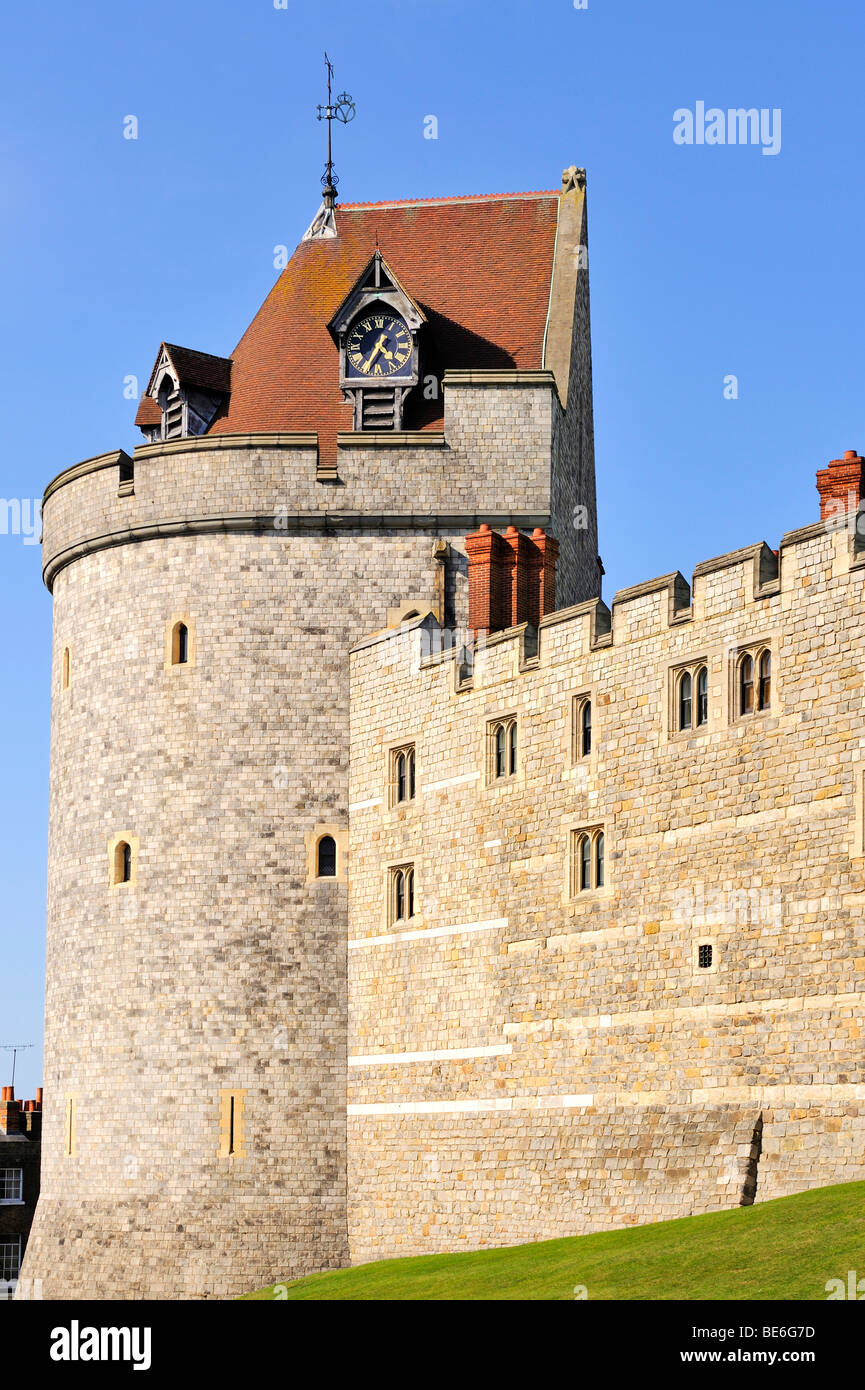 The bell tower of Windsor Castle, Berkshire, England, United Kingdom ...