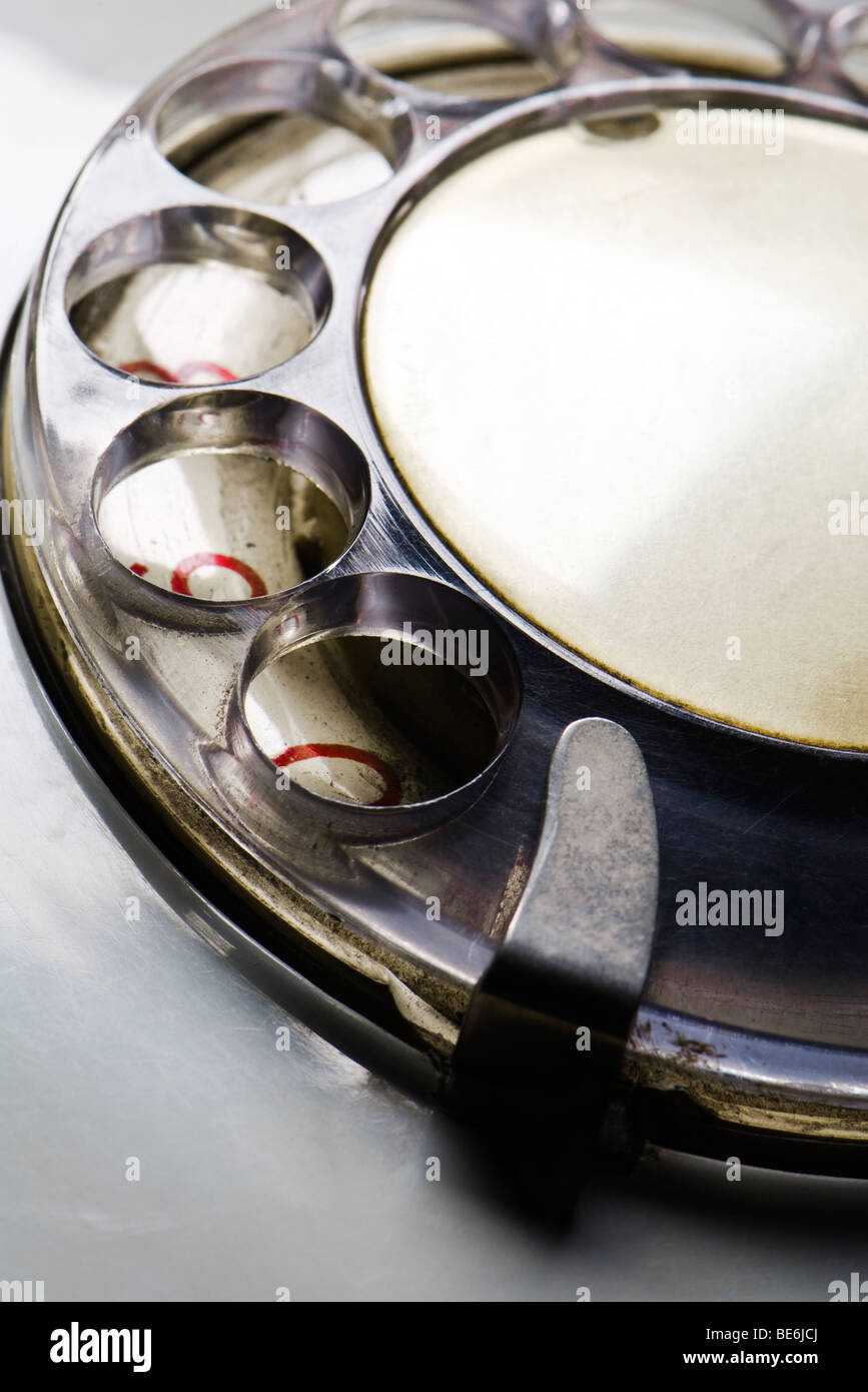 Dial of rotary telephone, close-up Stock Photo - Alamy