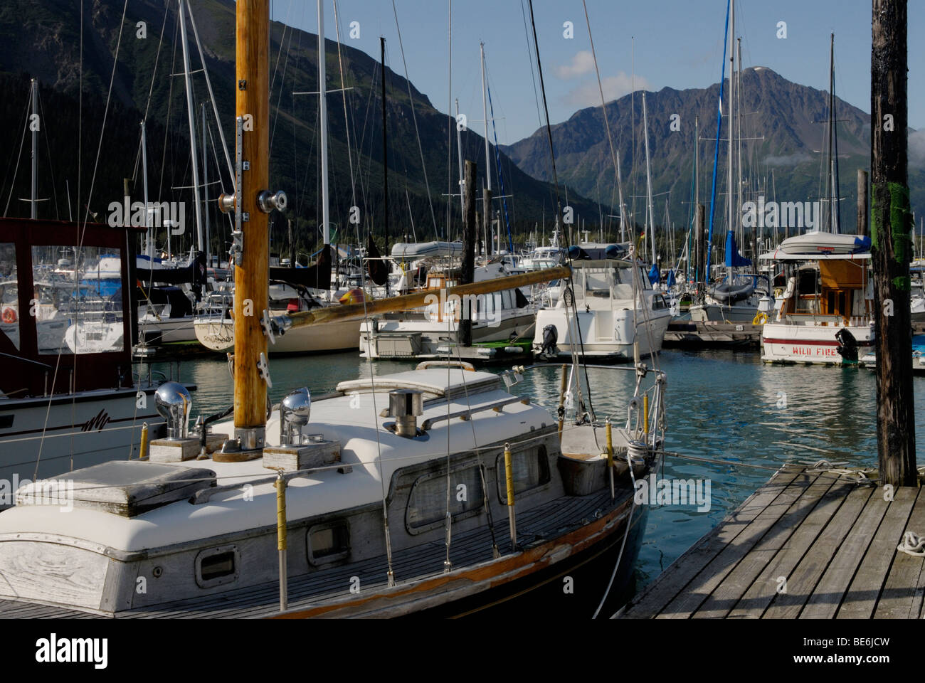The docks at Seward, Alaska Stock Photo - Alamy
