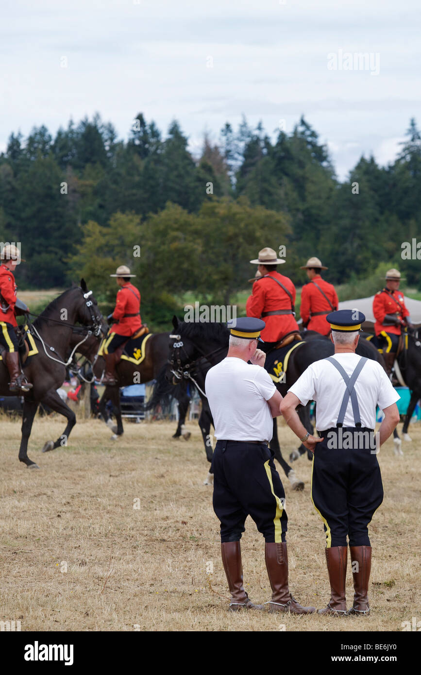RCMP Officers at the RCMP Musical Ride Show in Saanich BC Stock Photo ...