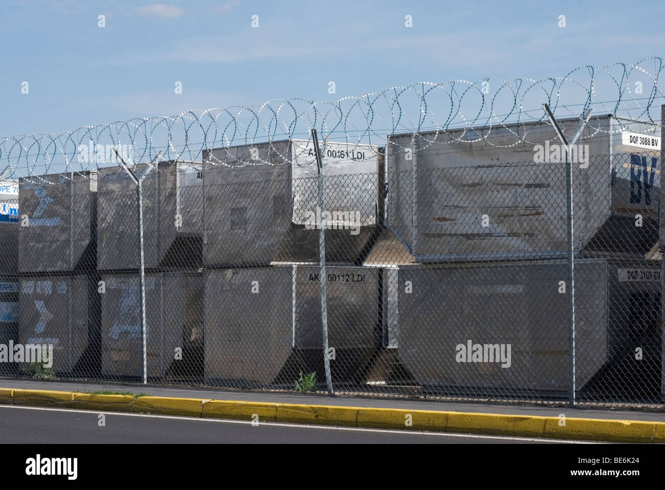 cargo container inside airport Stock Photo - Alamy