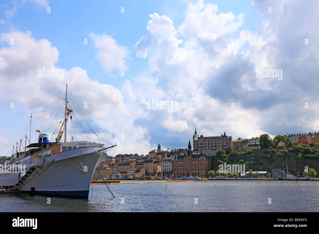 Ship and cityscape of Stockholm Stock Photo - Alamy