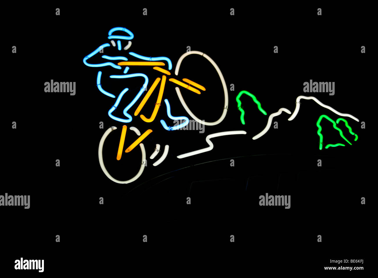 Motocross neon sign in Moab, Utah, USA Stock Photo - Alamy