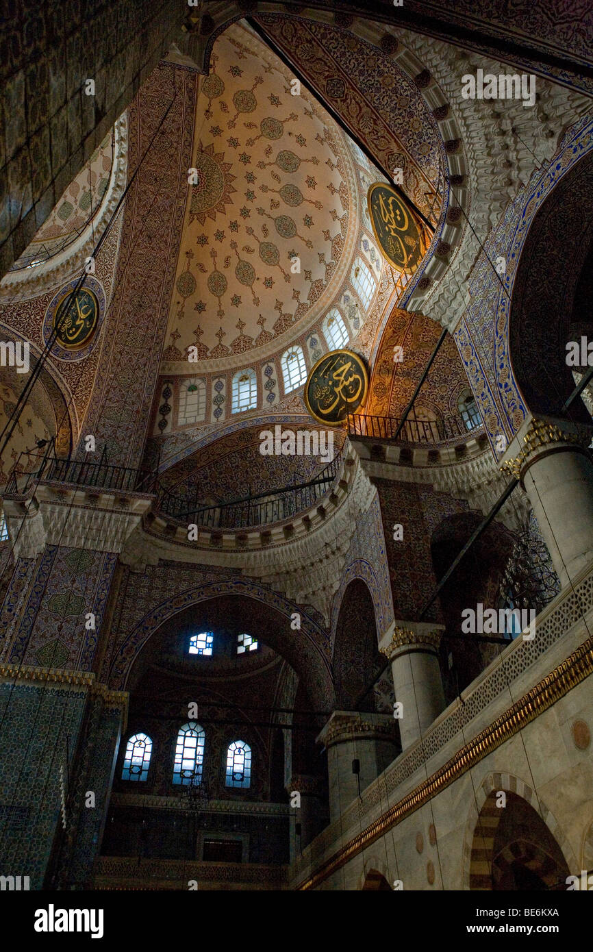 Interior of the dome of the New Mosque in Istanbul Stock Photo - Alamy