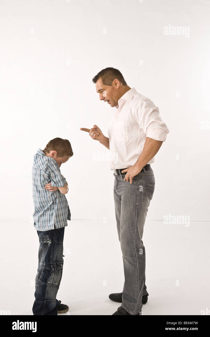 Father scolding son hi-res stock photography and images - Alamy