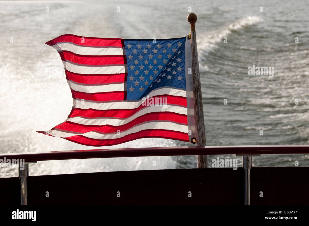 American flag wake boat hi-res stock photography and images - Alamy