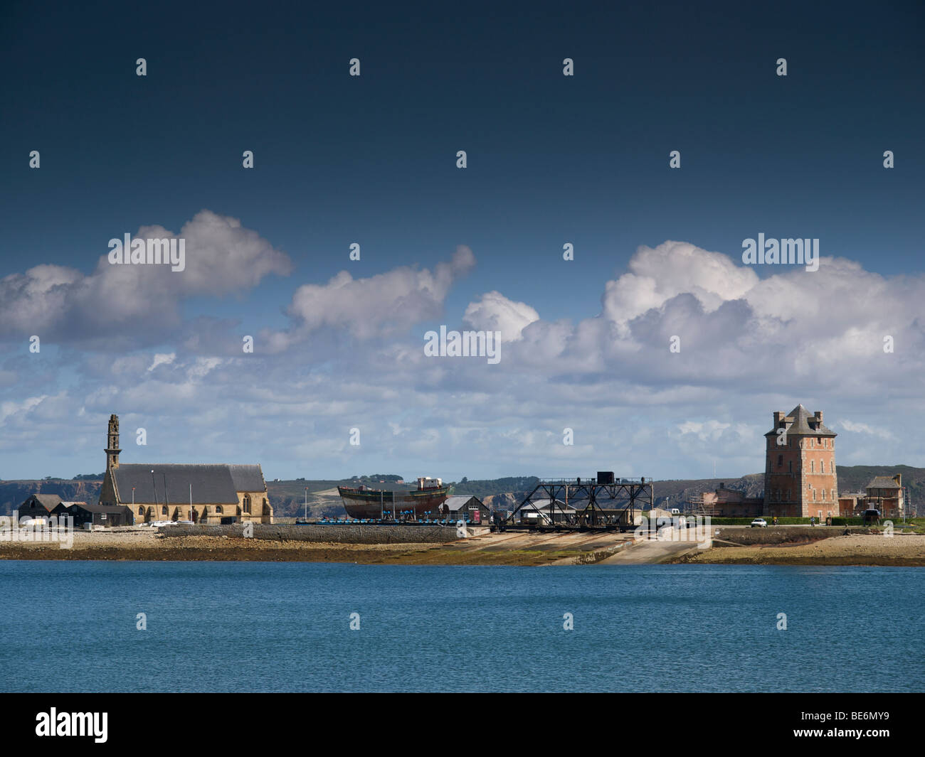 Camaret sur Mer, Brittany, France with the famous Vauban tower and the ...