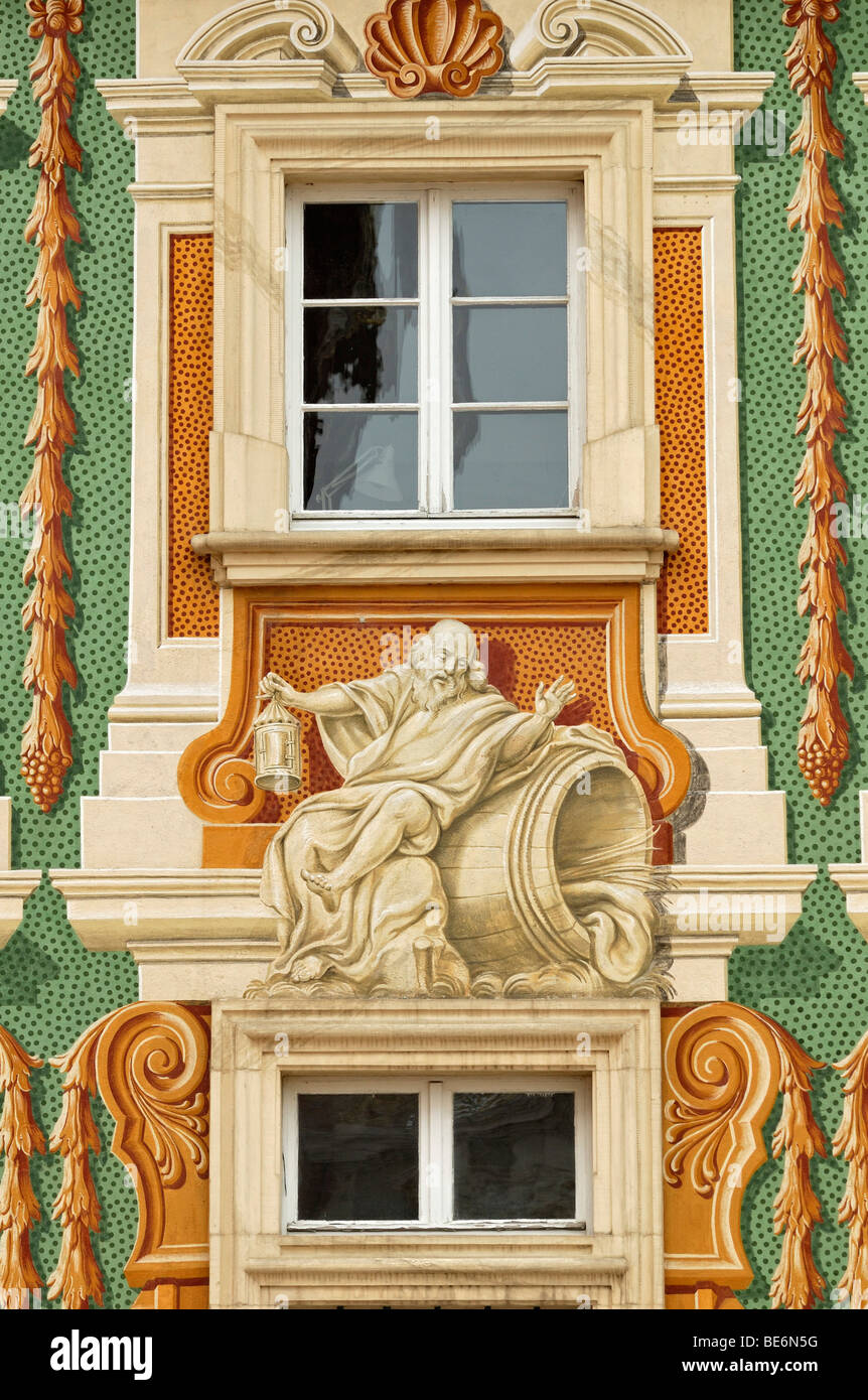 Detail of a Baroque window, Schloss Bruchsal Palace, prince-bishop's ...