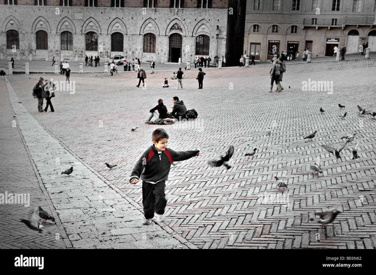 Boy Chasing Bird High Resolution Stock Photography and Images - Alamy