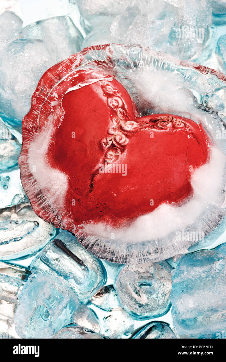 Heart in ice Stock Photo - Alamy