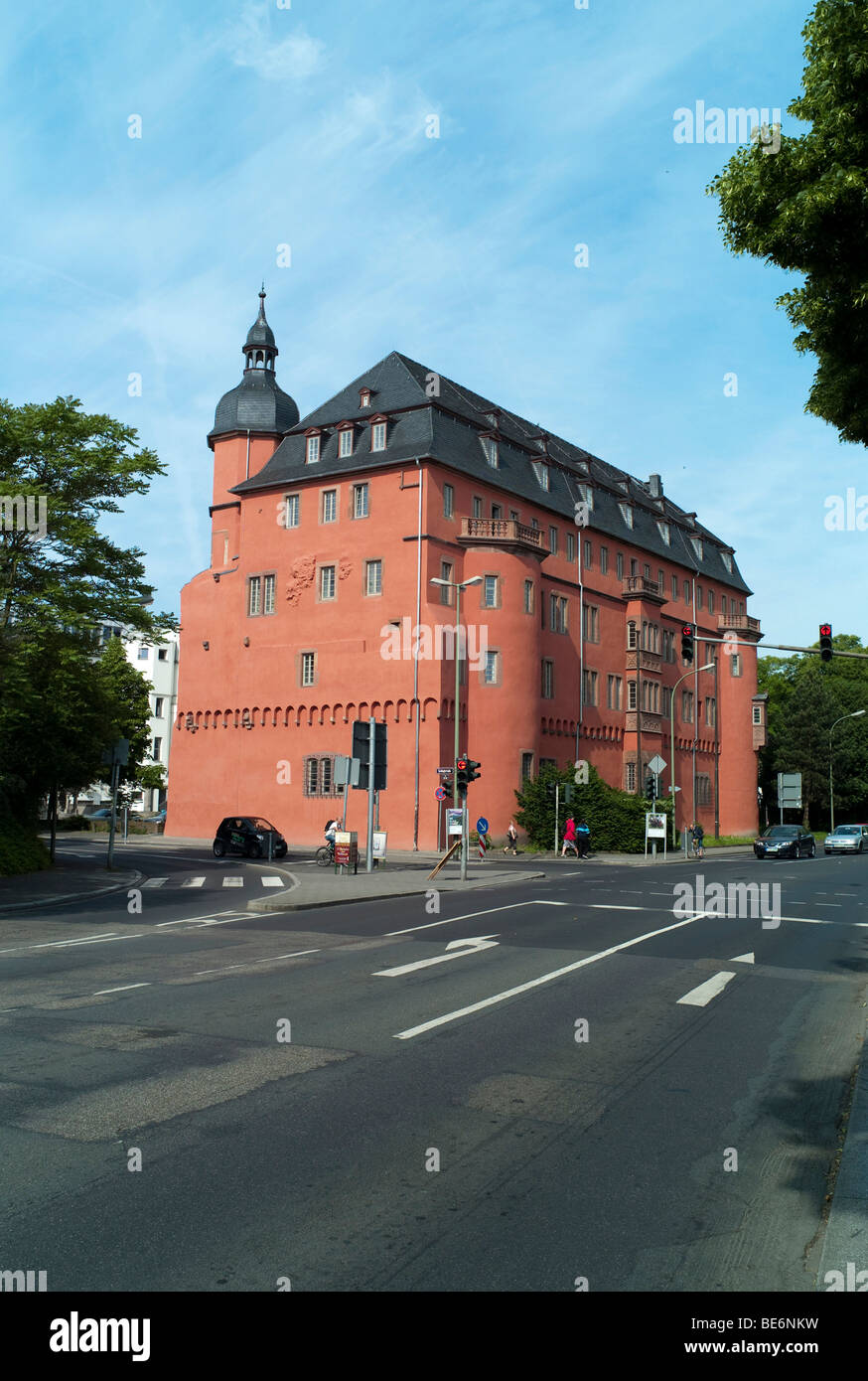Isenburg Castle, renaissance facade with arcades, part of the campus of ...