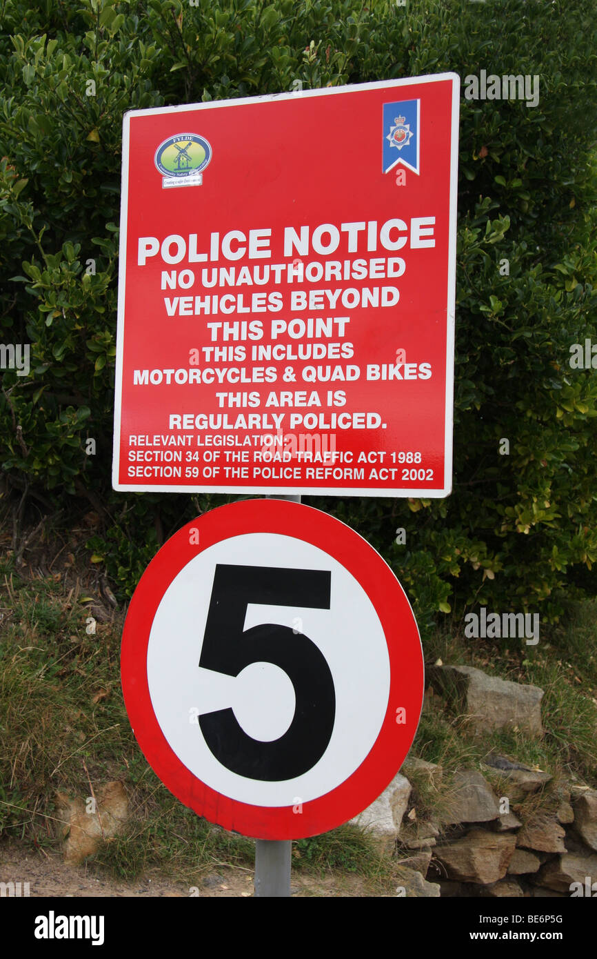 Police Notice sign, St Annes, Lancashire Stock Photo - Alamy