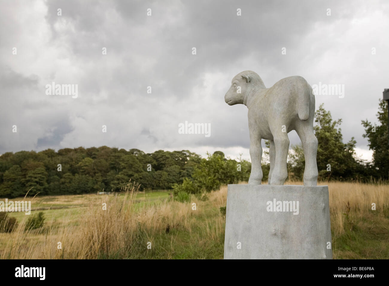 Sculpture entitled 'Lamb' by Kenny Hunter, Yorkshire Sculpture Park ...