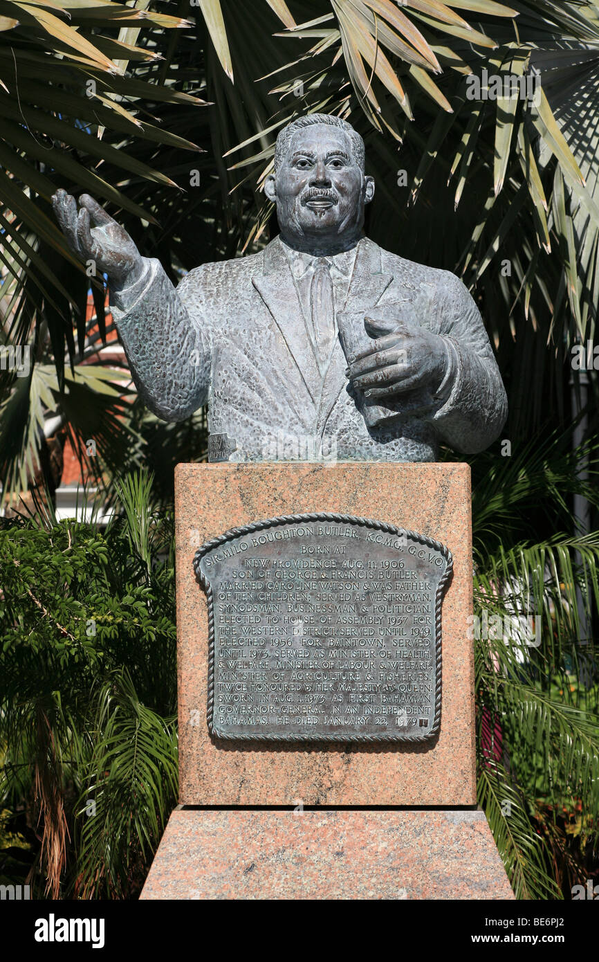Statue of Sir Milo Broughton Butler in Nassau Bahamas Stock Photo - Alamy