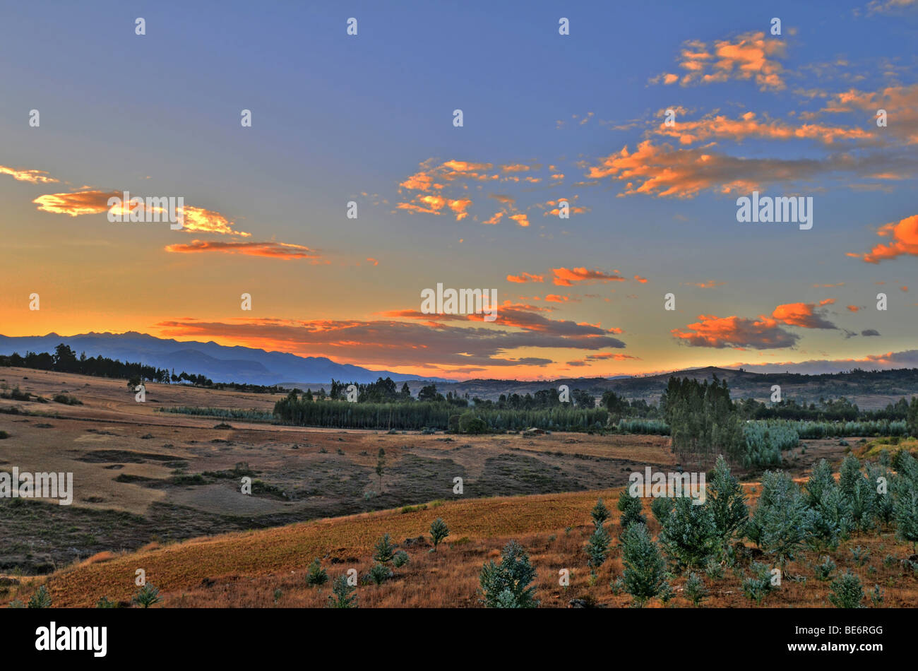 Landscape in Cajabamba, Peru during a sunset Stock Photo - Alamy