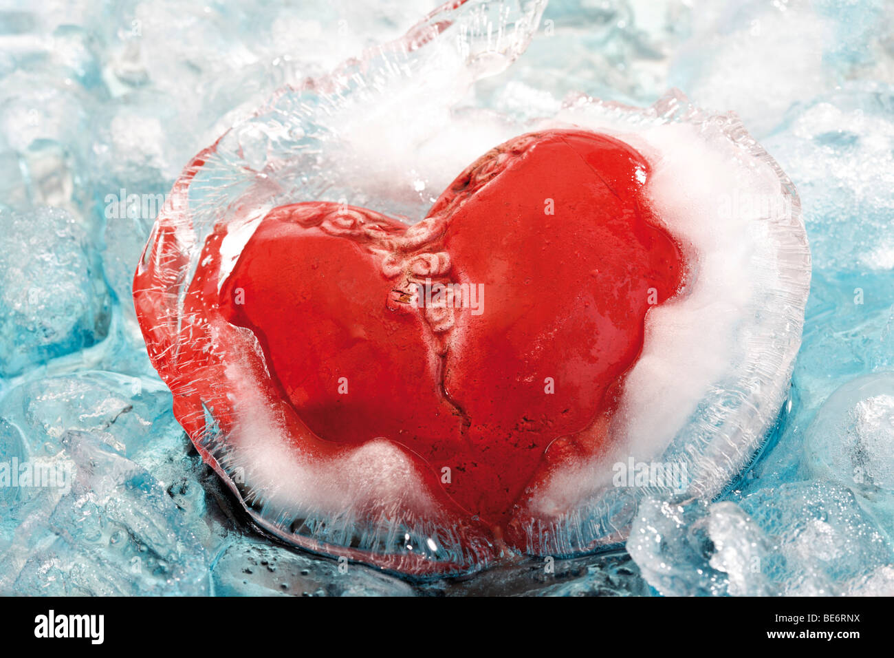 Heart in ice Stock Photo - Alamy